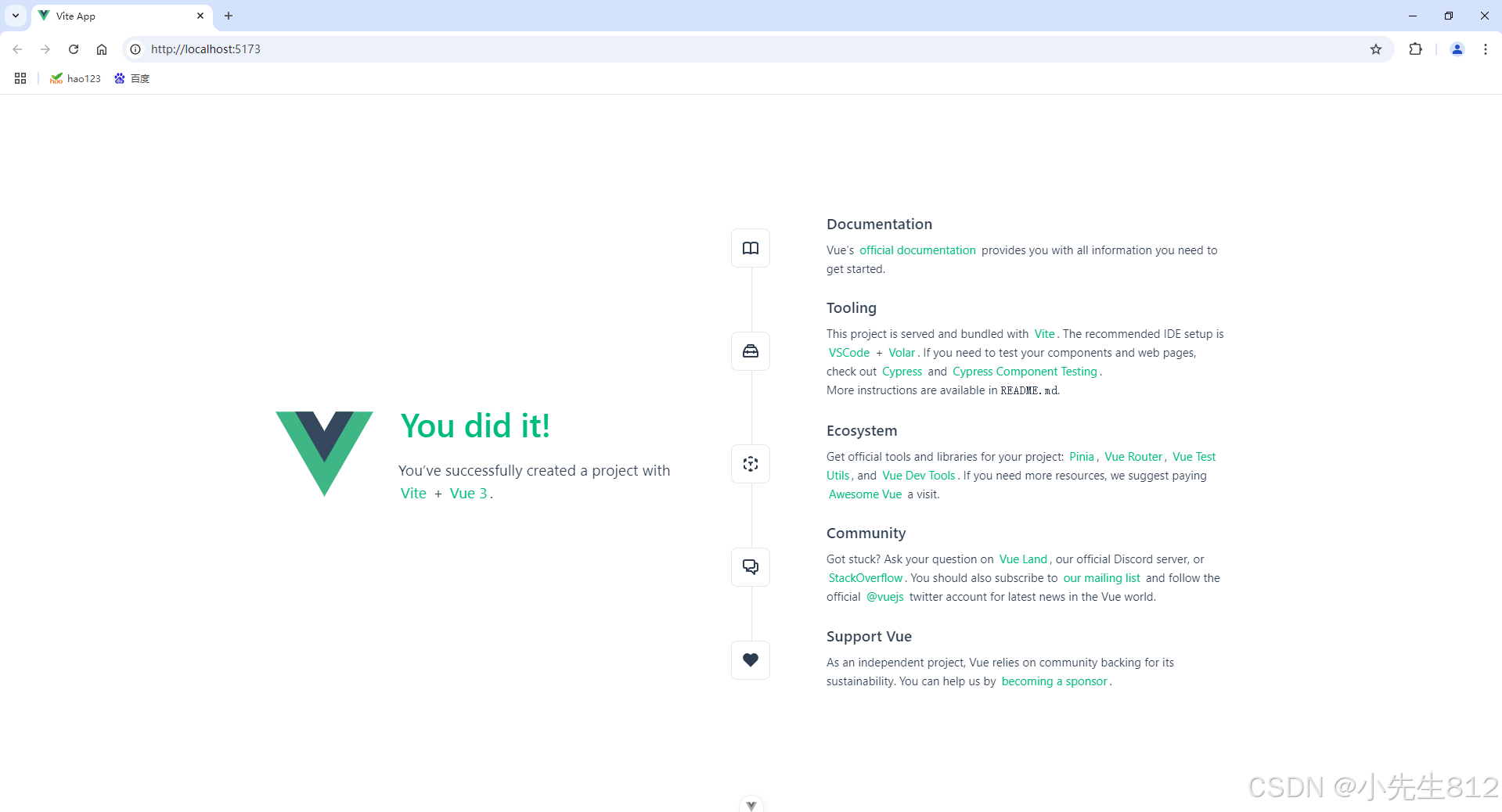 从零开始创建vue3项目，并且引入Element Plus、Echarts。附API的简单使用_elementplus echarts-CSDN博客