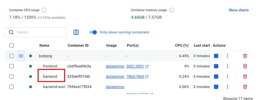 Docker部署bisheng（记录第二次登录出现的若干问题）_cannot start docker compose application. reason: c-CSDN博客