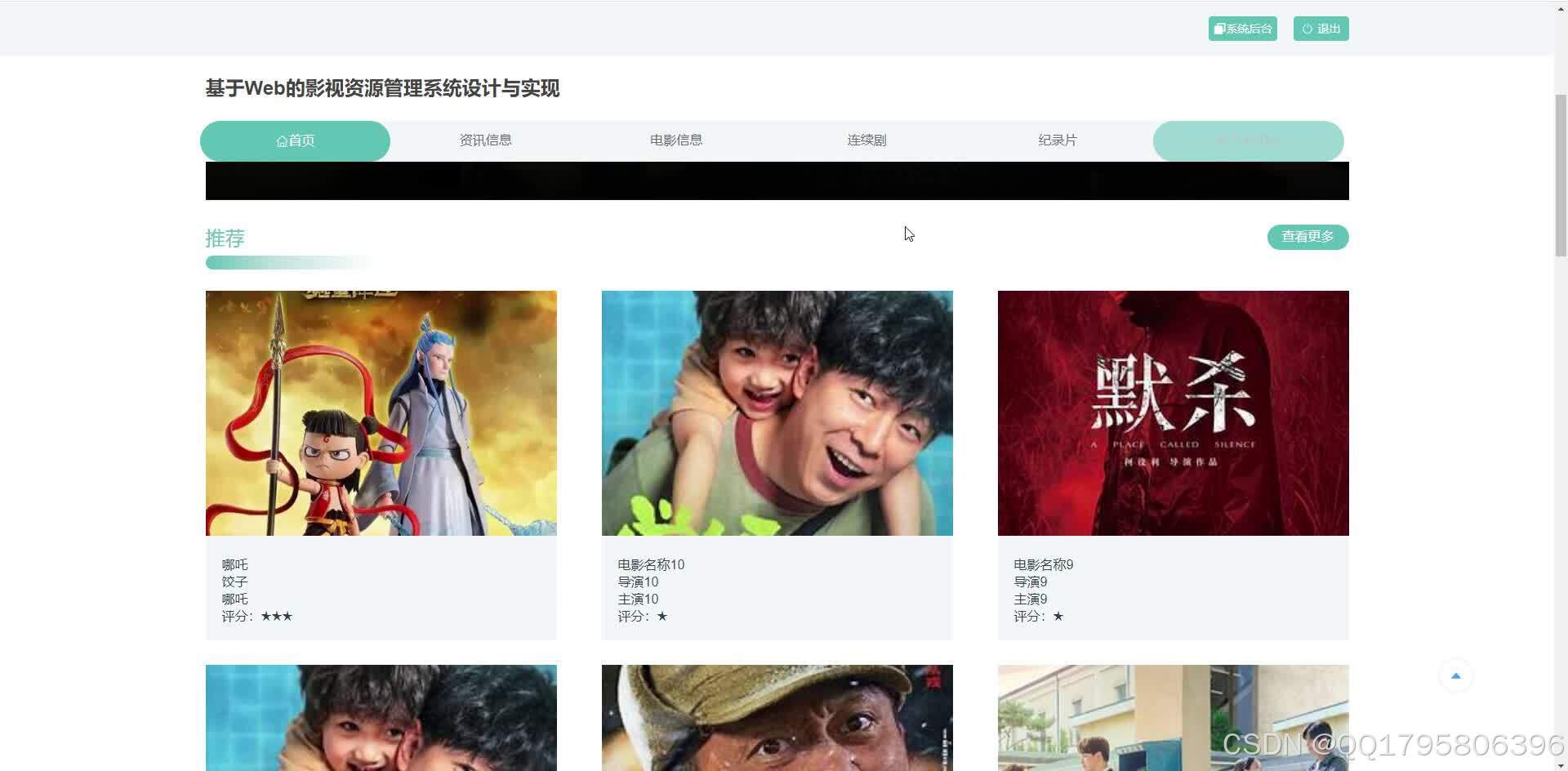 基于SpringBoot+vue的影视资源管理系统设计与实现(毕业设计+文档+讲解等)-CSDN博客