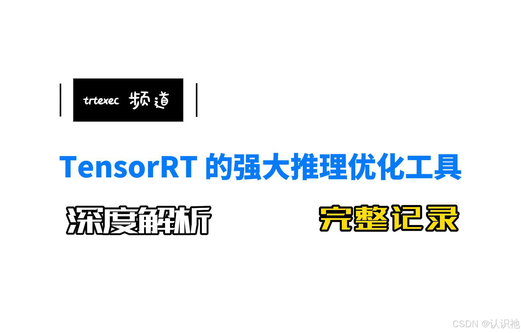 《深度解析 trtexec》TensorRT 的强大推理优化工具-CSDN博客