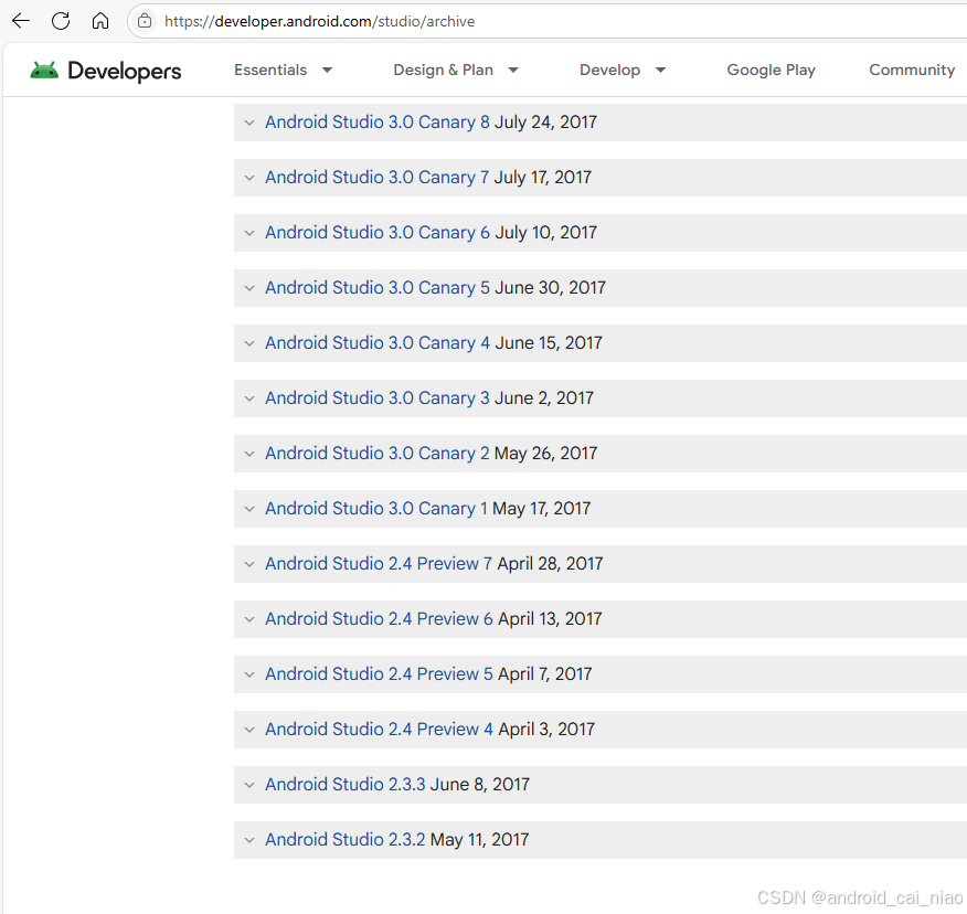 各种版本Android Studio下载地址_android studio 3.0下载-CSDN博客