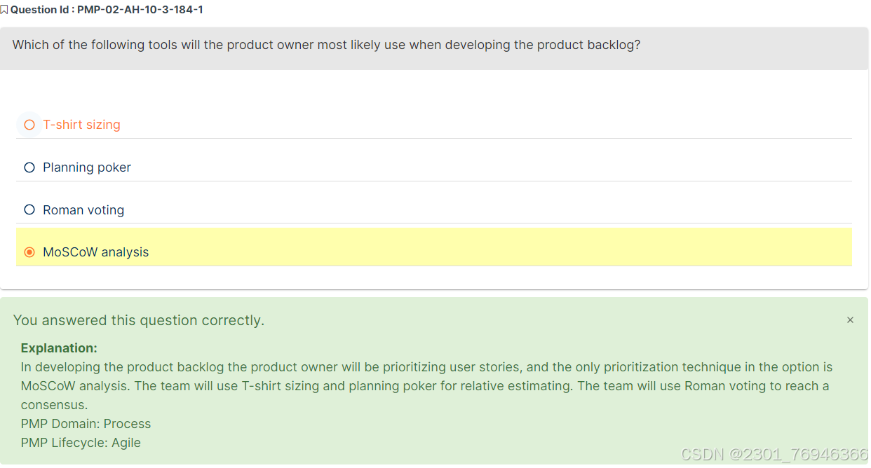 PMP模拟考试第58题笔记_pmp中的优先级模型moscow的定义和作用-CSDN博客
