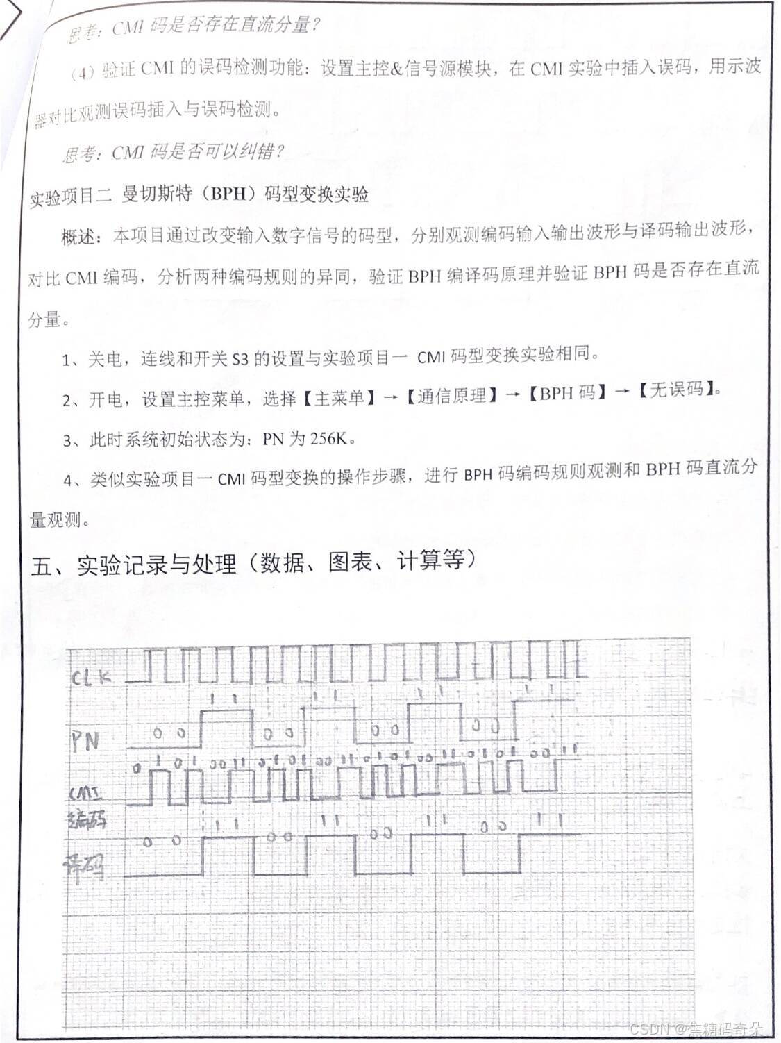 通信原理实验：CMI/BPH码型变换实验-CSDN博客