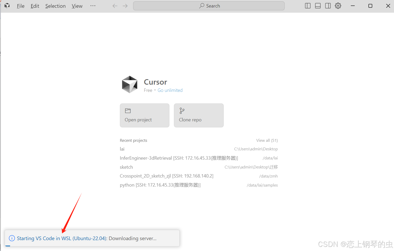 在windows上安装wsl2，在wsl2中配置C++开发环境_cursor连接wsl-CSDN博客