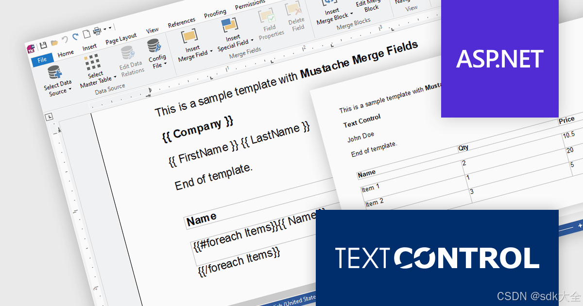 C# 中的 Mustache 语法合并模板-TX Text Control .NET_c# mustache-CSDN博客