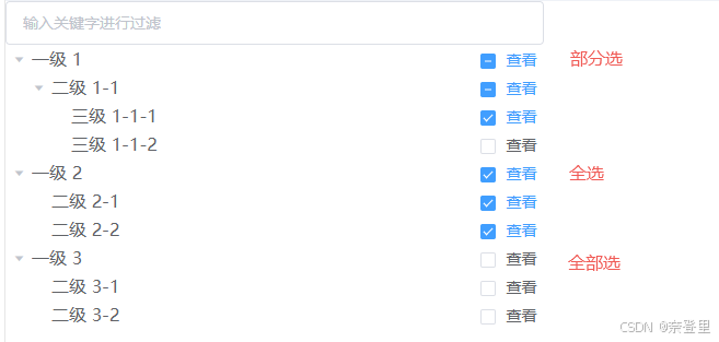 使用el-tree实现右侧checkbox联动勾选功能_el-tree 勾选-CSDN博客