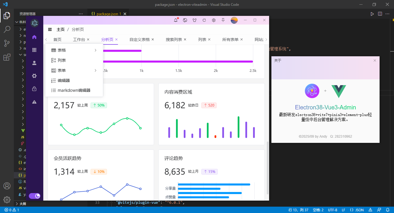 最新款Electron38+Vue3+Vite7+ElementPlus客户端中后台管理系统模板_vite7+ vue3 ele-CSDN博客