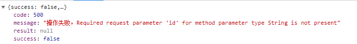 “操作失败，Required request parameter ‘id‘ for method parameter type String is not present“报错解决 ...