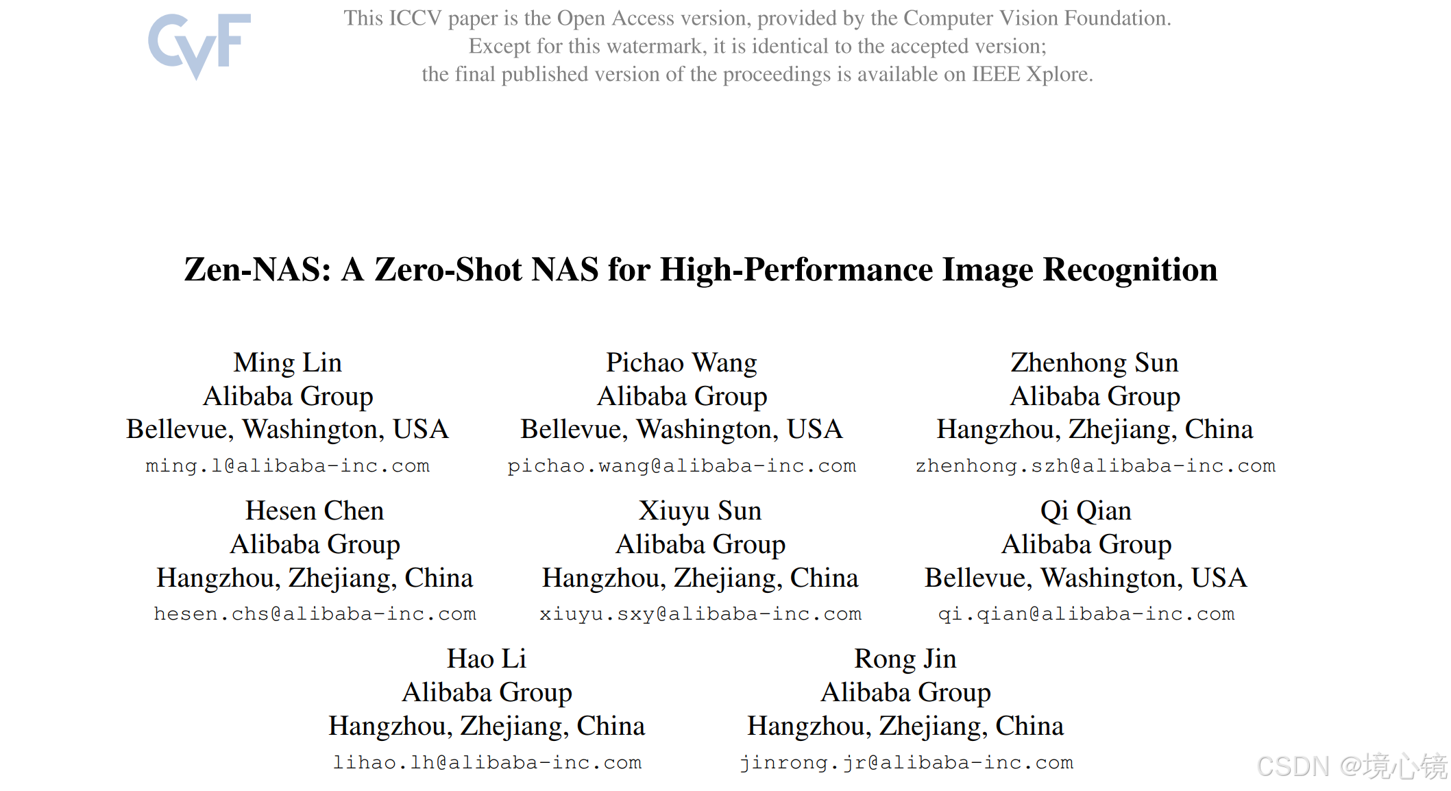 （马上更新完）Zen-NAS: A Zero-Shot NAS for High-Performance Image Recognition_augshufflenet-CSDN博客