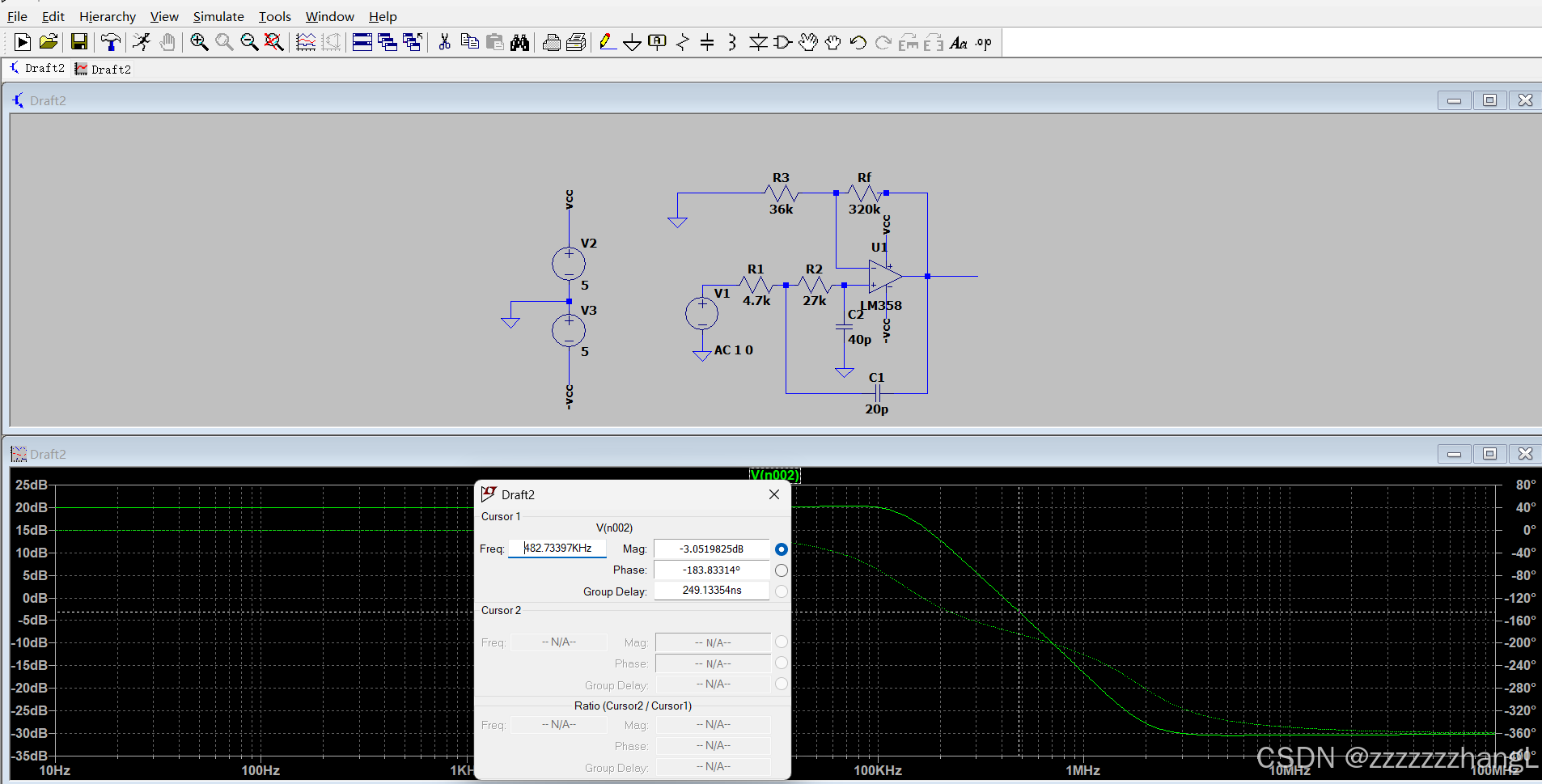 Ltspice仿真设计无源低通滤波器和N阶有源滤波器_ltspice lm358-CSDN博客