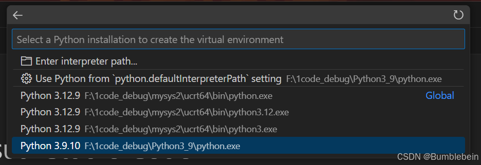 在vscode中创建python虚拟环境（.venv）_vscode python venv-CSDN博客