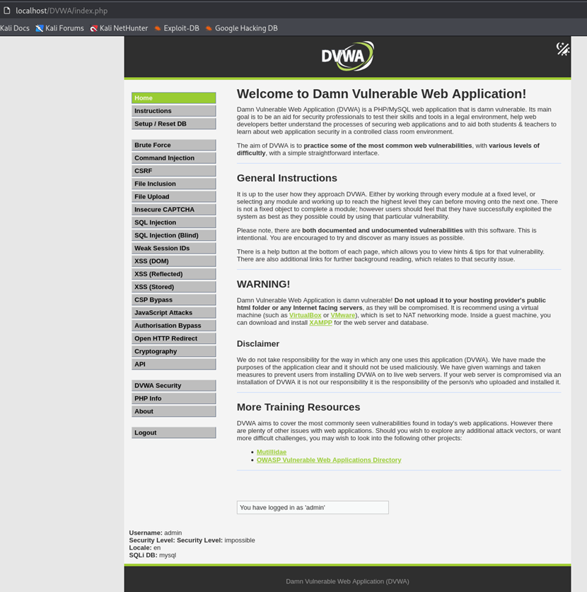 Kali-Linux中安装DVWA-CSDN博客