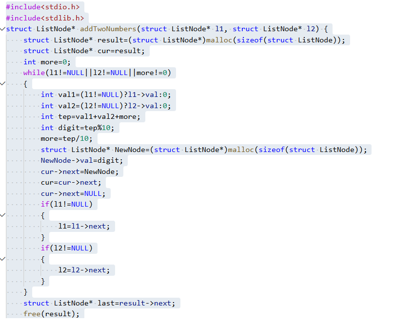 （LeetCode第二题/c语言版）两数相加-CSDN博客