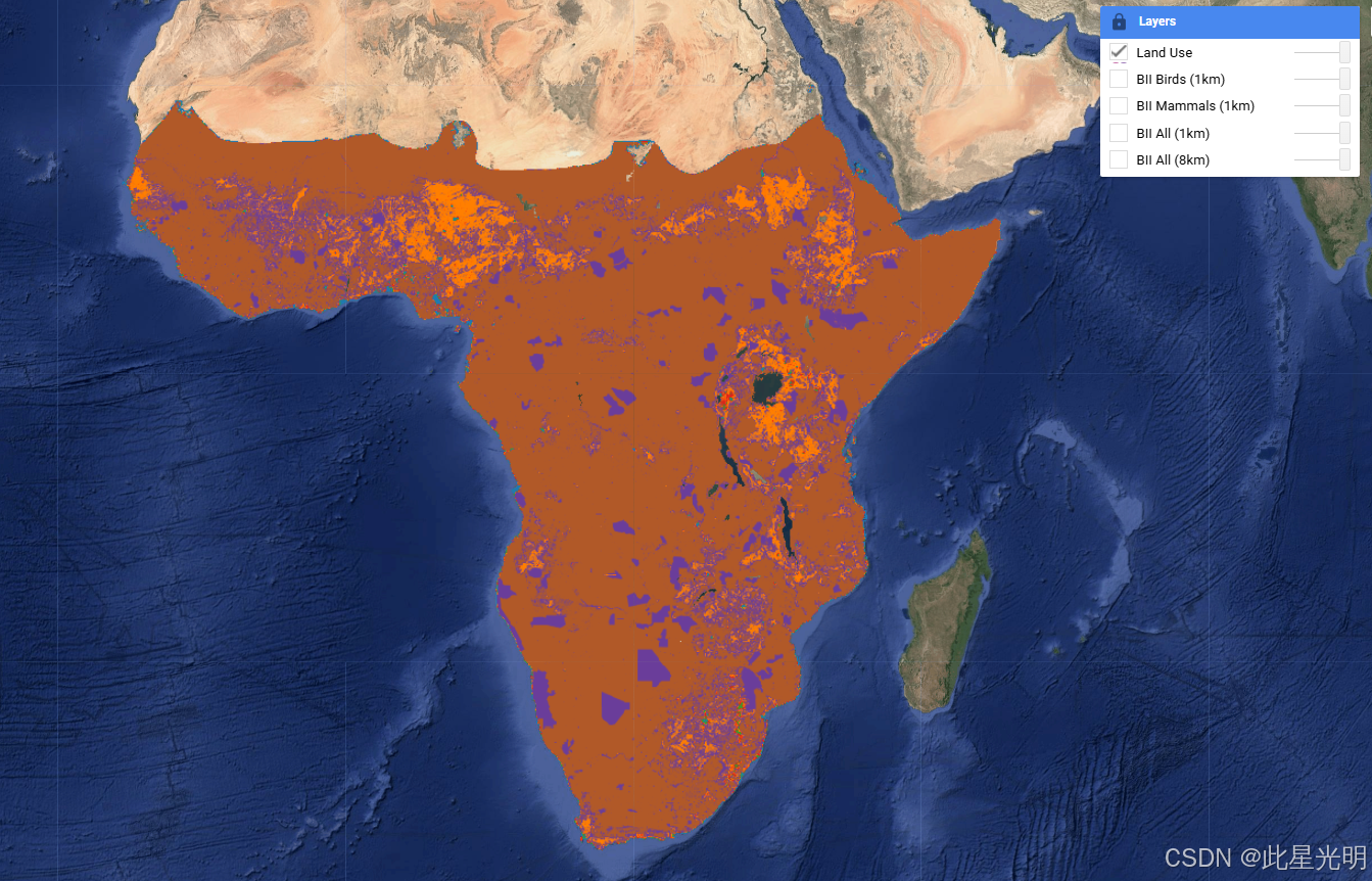 GEE数据集：撒哈拉以南非洲生物多样性完整性指数（BII）-CSDN博客