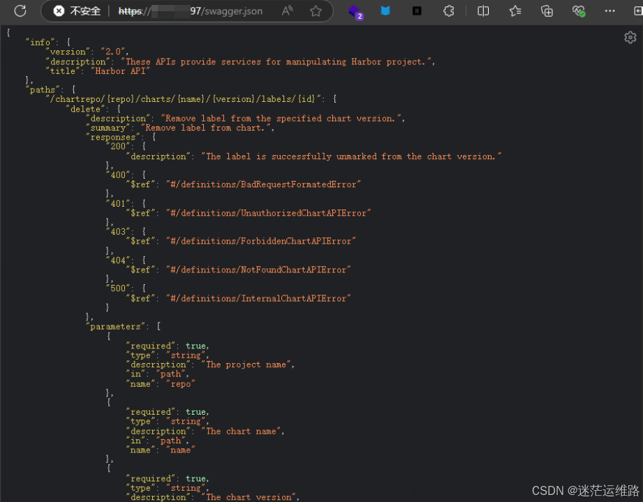 Harbor_2.6.3版本之Swagger接口泄露漏洞处理_harbor漏洞-CSDN博客