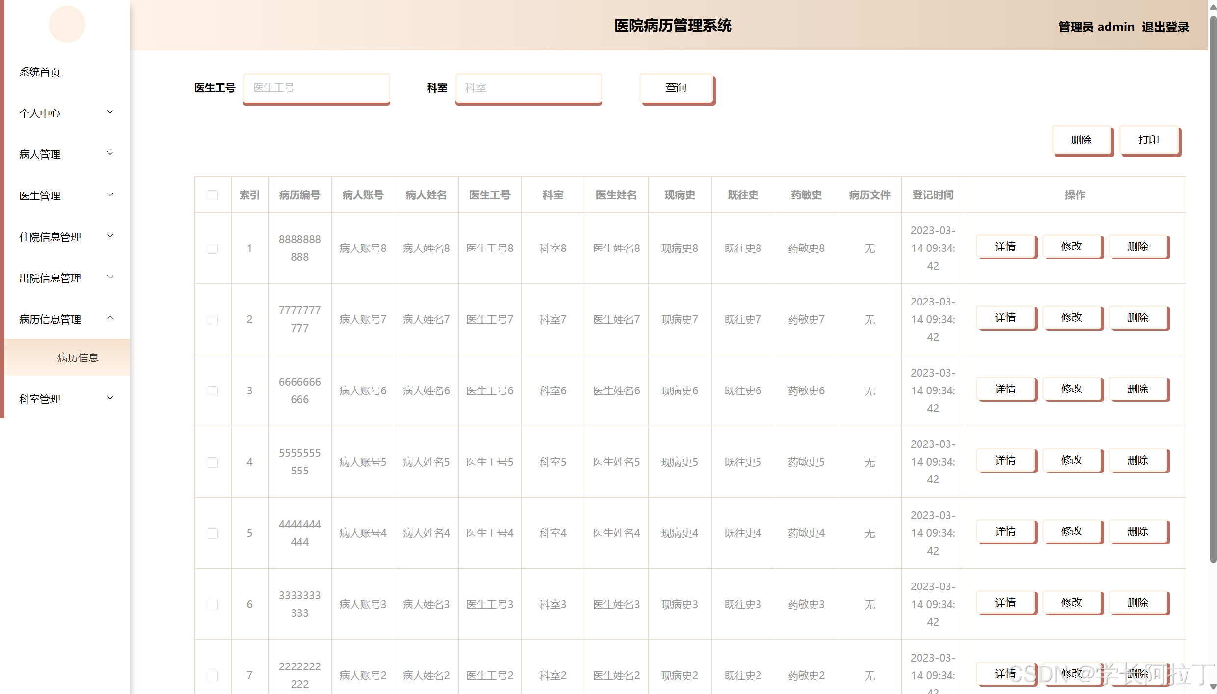 Java毕业设计:基于springboot的医院病历管理系统【代码论文ppt】spring项目录入病例登记报告需要什么字段 Csdn博客