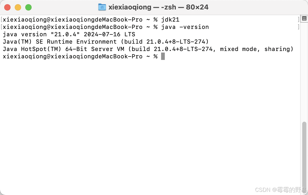 MacBookPro（M1芯片）安装Java开发环境及软件_mac安装java开发环境-CSDN博客