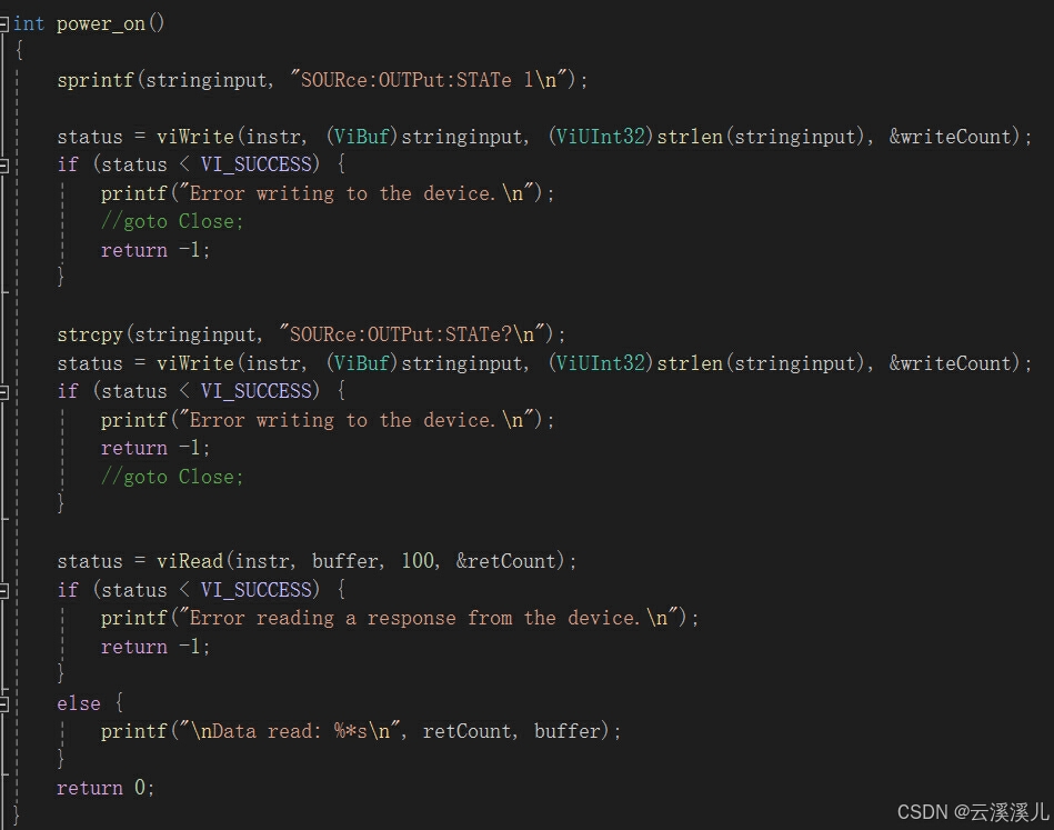 程控电源SCPI命令CAPL调用控制dll（ITECH系列通用、USB模式、面板制作）_canoe visa-CSDN博客
