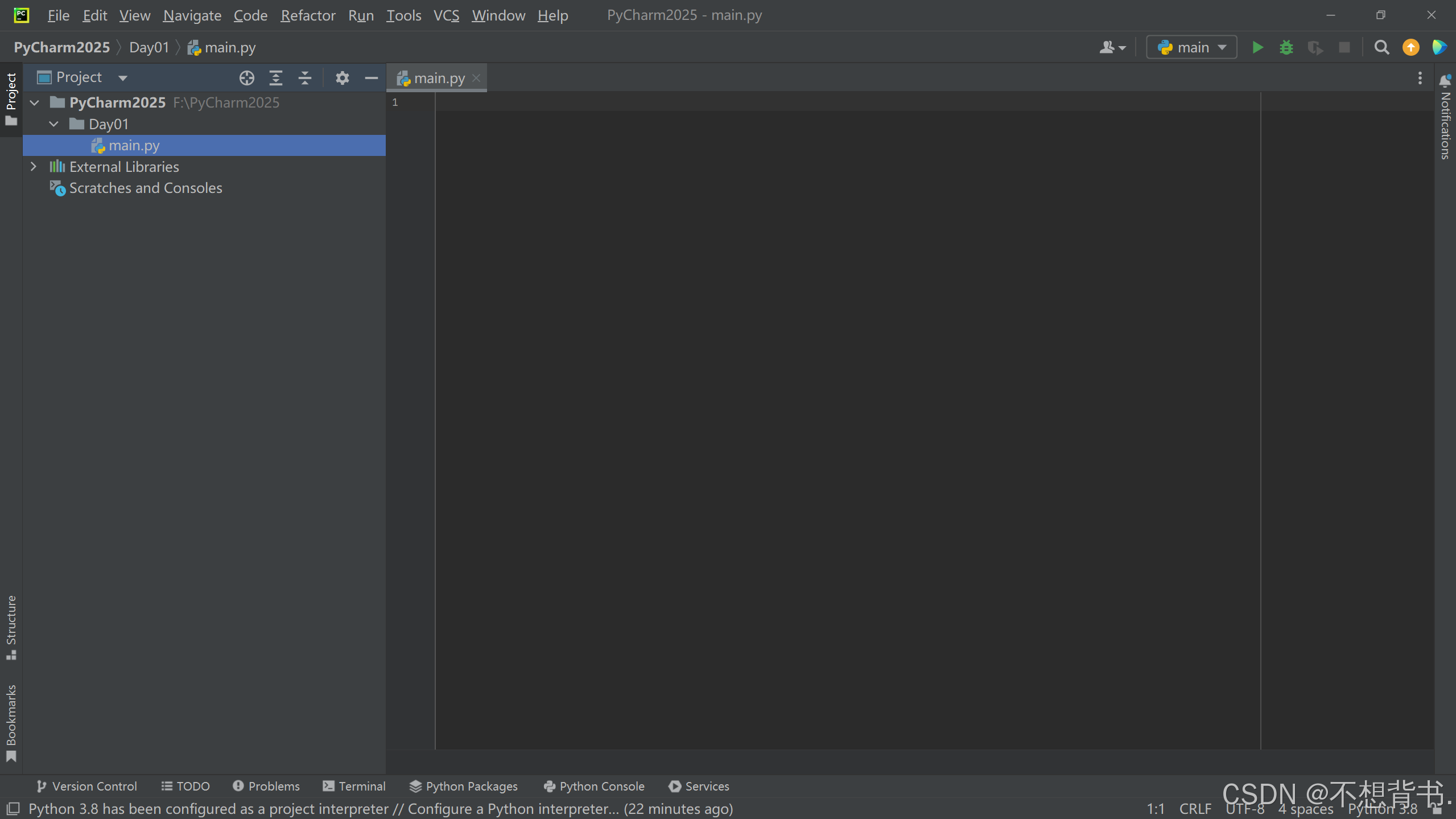 python基础_Day01_pycharm程序开发概述-CSDN博客