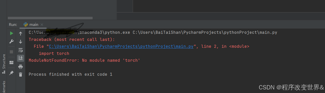 完美解决pycharm使用中ModuleNotFoundError: No module named ‘torch‘_pycharm中解决modulenotfounderror: no ...