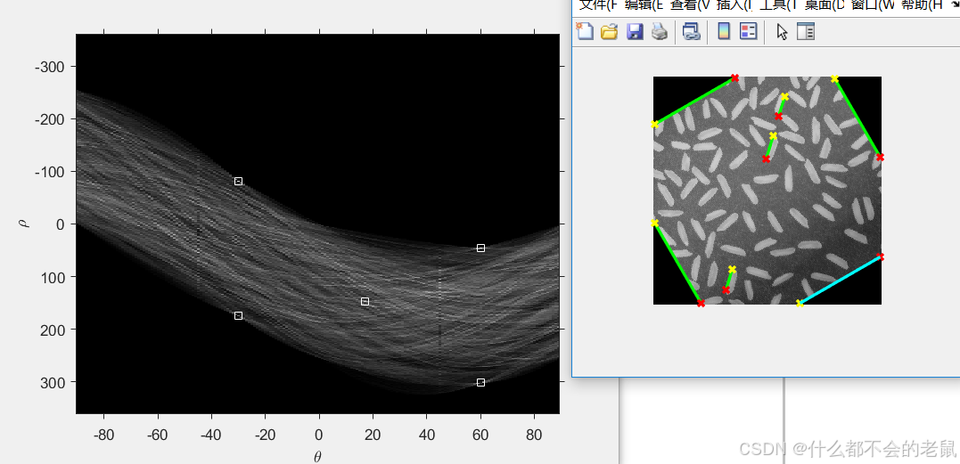数字图像处理——霍夫变换（Hough变换：直线检测、最长线段确定）_hough变换用于检测直线的步骤-CSDN博客