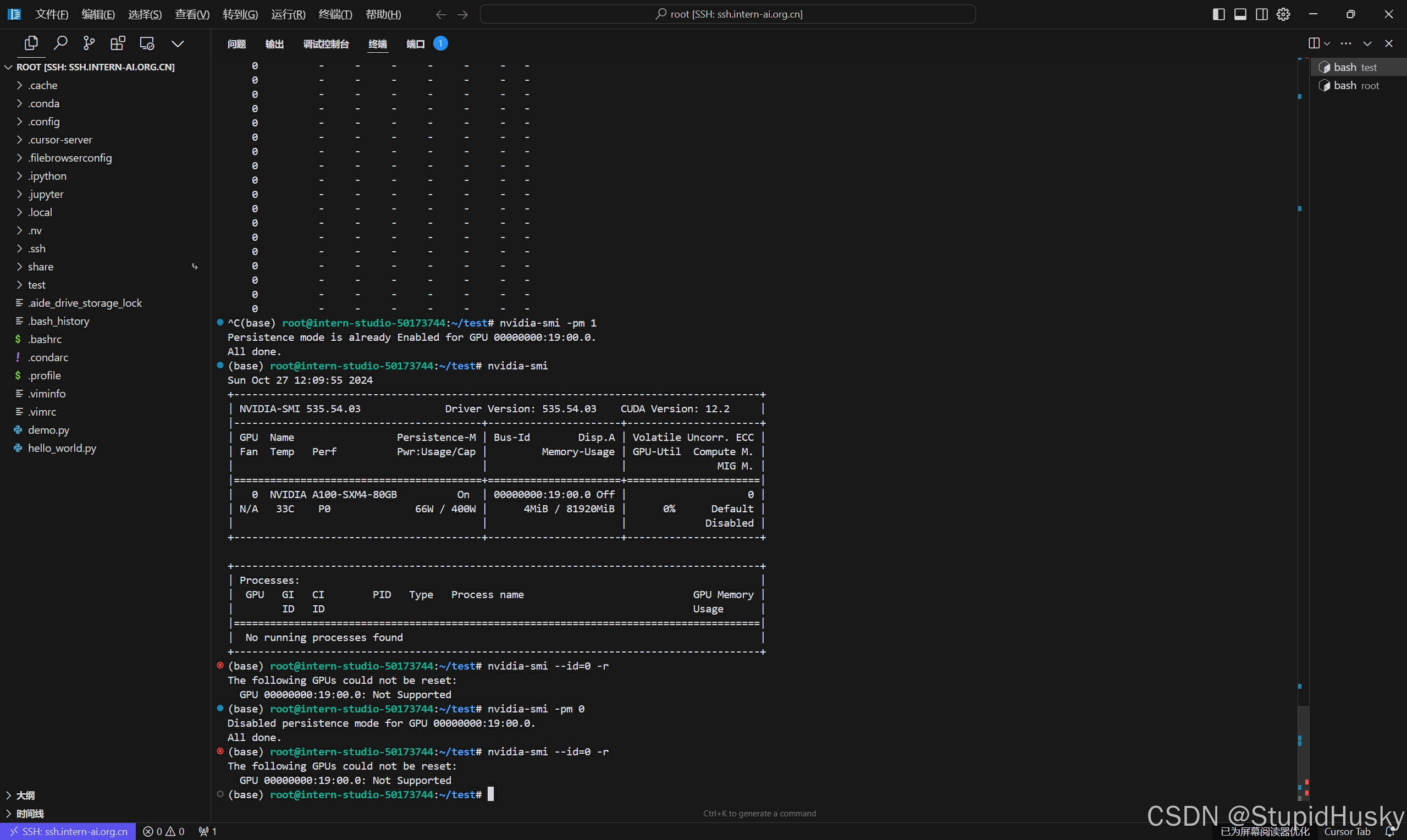 书生大模型实战营第4期 L0G1000-Linux基础知识 闯关作业-CSDN博客