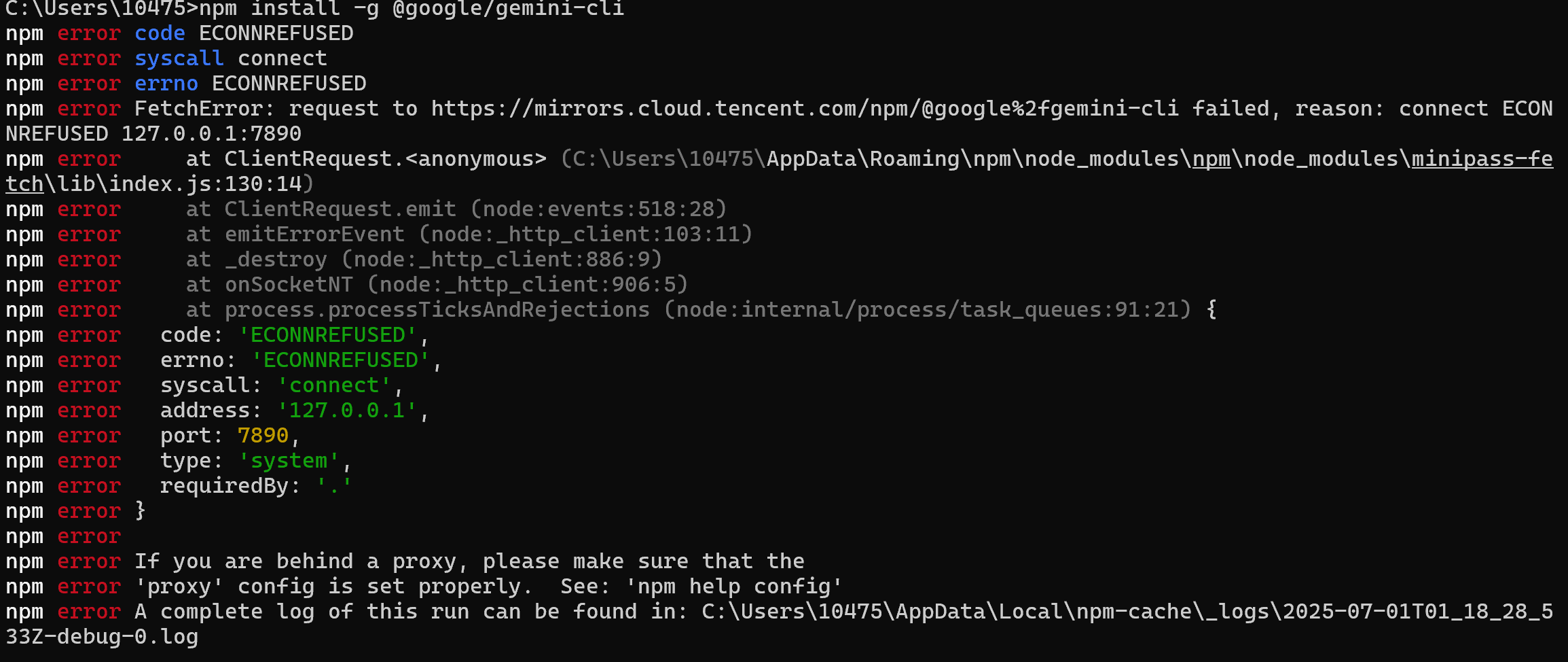 Windows11部署Gemini-cli过程踩坑及解决方案-CSDN博客