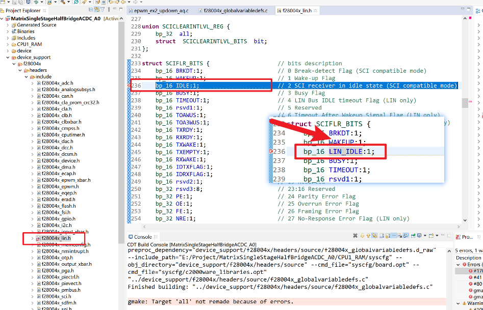 TI C2000系列F28004x混合编程配置步骤(库函数版本添加寄存器版本)_28004x 例程-CSDN博客
