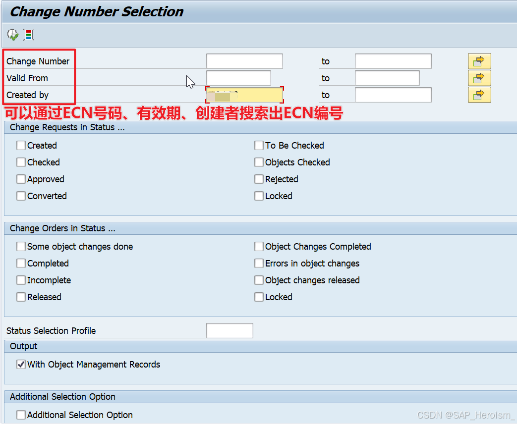 CC07-批量查看ECN变更记录_sap cc07-CSDN博客