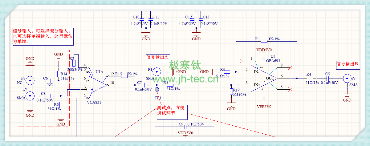 VCA821 AGC/VCA原理图电路图PCB设计以及注意事项_基于vca821的agc电路-CSDN博客