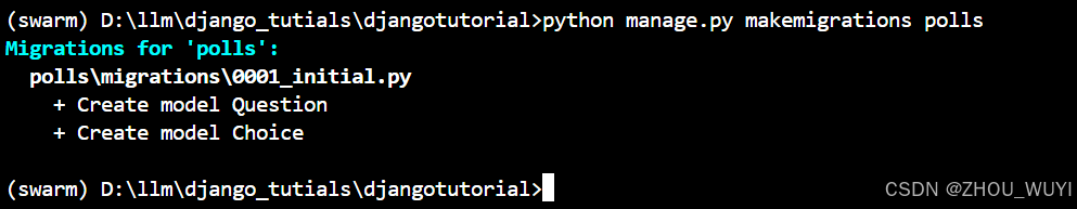 2. djang5 官网 polls app (关于模型)_django 教程 polls-CSDN博客