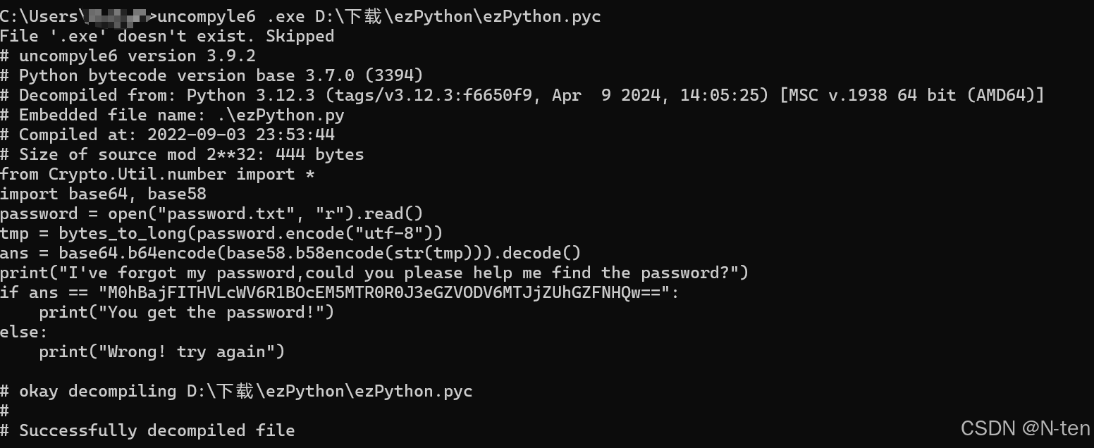 NSSCTF-reverse做题日记_nssctf reverse pyc-CSDN博客