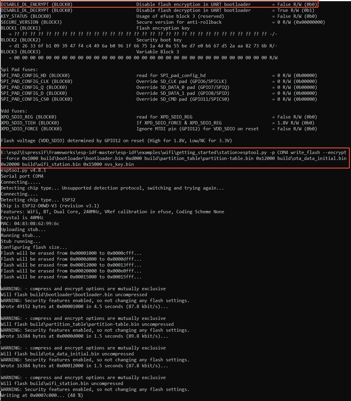 【ESP32 v3.1】基于 esptool 完成 Flash Encrypted（Development）+ SecureBoot V2 + NVS Encrypted_esp32 ...