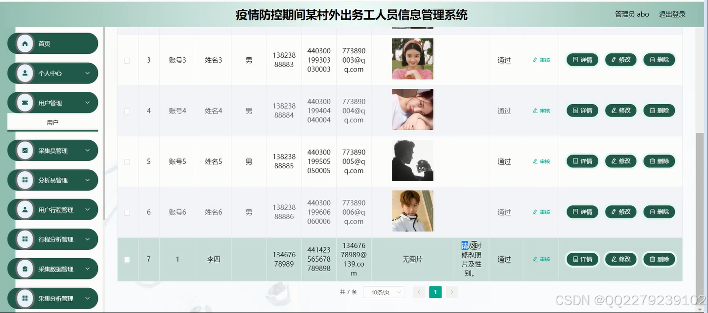 基于java ssm springboot疫情防控外出务工人员信息管理系统行程分析采集数据（源码+文档+运行视频+讲解视频）-CSDN博客