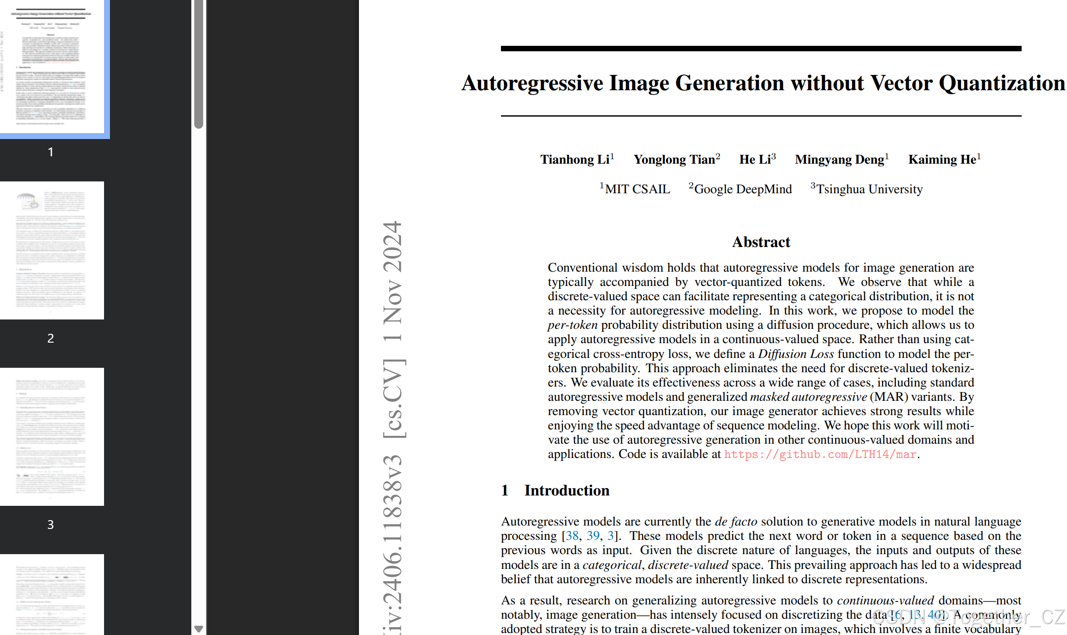 Autoregressive Image Generation without Vector Quantization——无需向量量化的自回归图像生成-CSDN博客