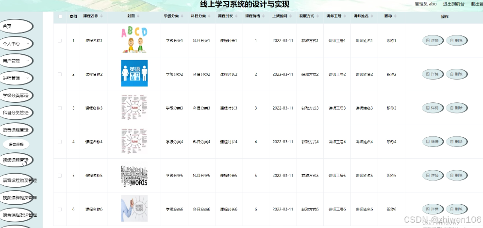 基于nodejsvue线上学习系统的设计与实现 开题源码程序论文 计算机毕业设计 Csdn博客