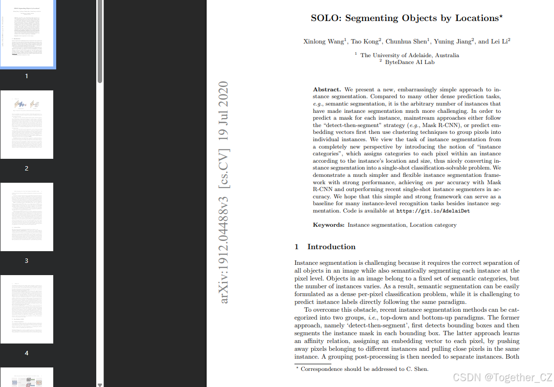 SOLO: Segmenting Objects by Locations?——通过位置进行目标分割-CSDN博客