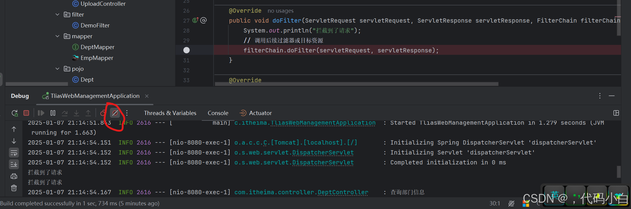 debug过程中发现debug失败，idea中断点变成白色？_idea断点变成白色-CSDN博客