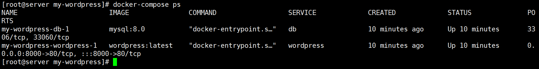 用docker Compose一键部署wordpress Mysql Docker Compose部署wordpress Csdn博客