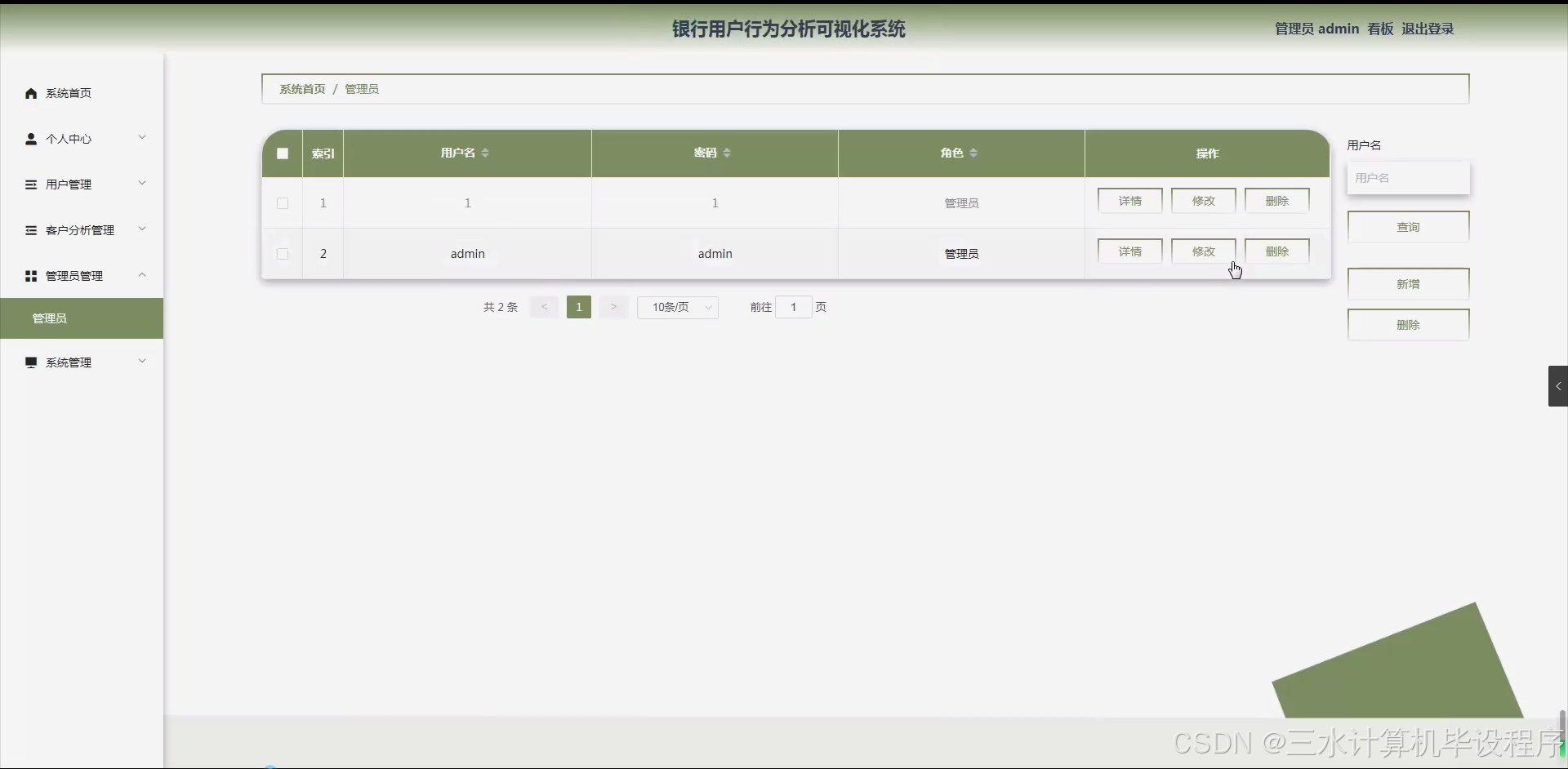 Python毕设银行用户行为分析可视化系统zc606程序论文行员行为主题可视化分析 Csdn博客