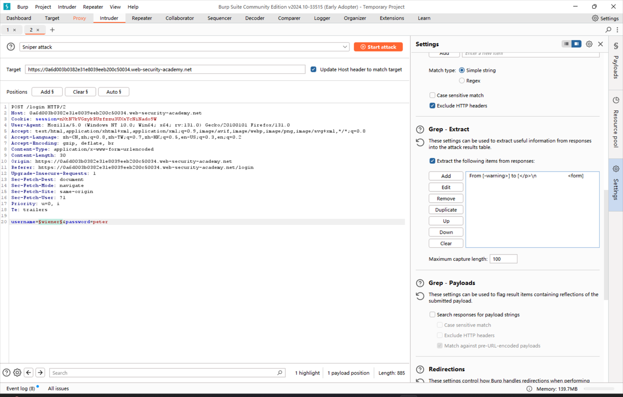 Portswigger lab--Authentication_username enumeration via different responses-CSDN博客