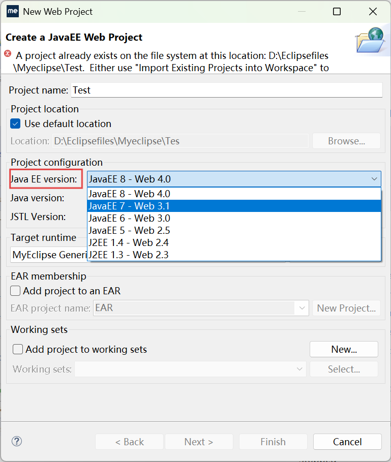 MyEclipse新建Web项目_myeclipse创建project-CSDN博客