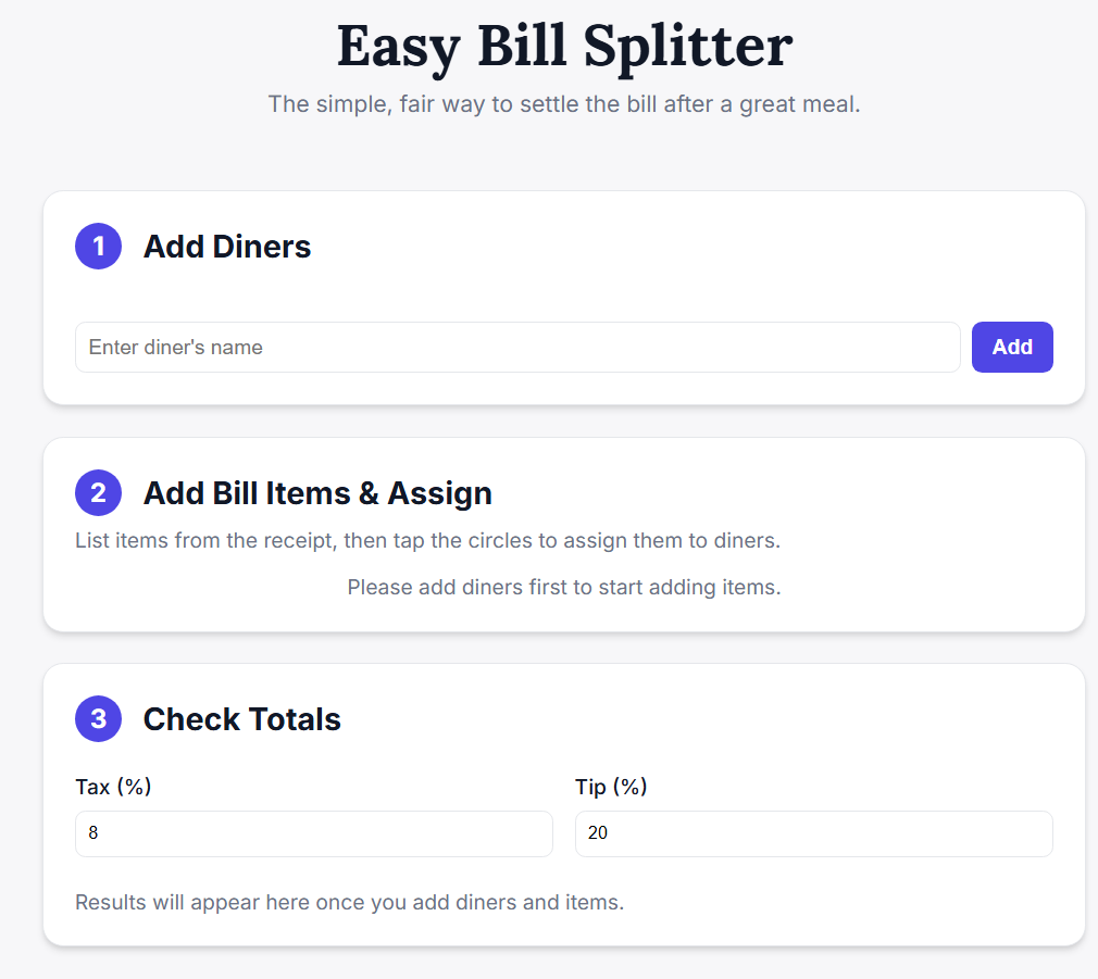 Easy Bill Splitter：聚餐结账的简单公平解决方案-CSDN博客
