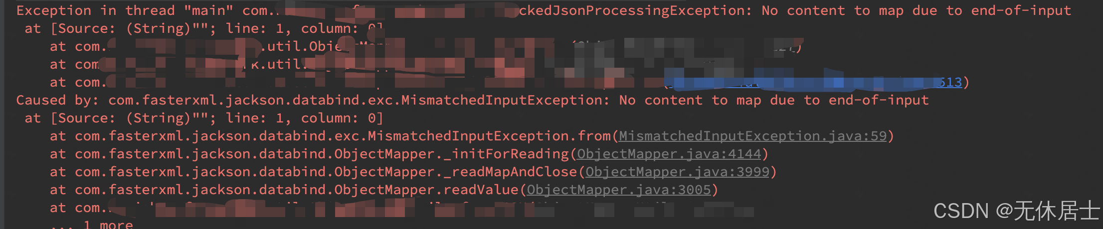 No content to map due to end-of-input at [Source: (String)““； line: 1, column: 0]-CSDN博客