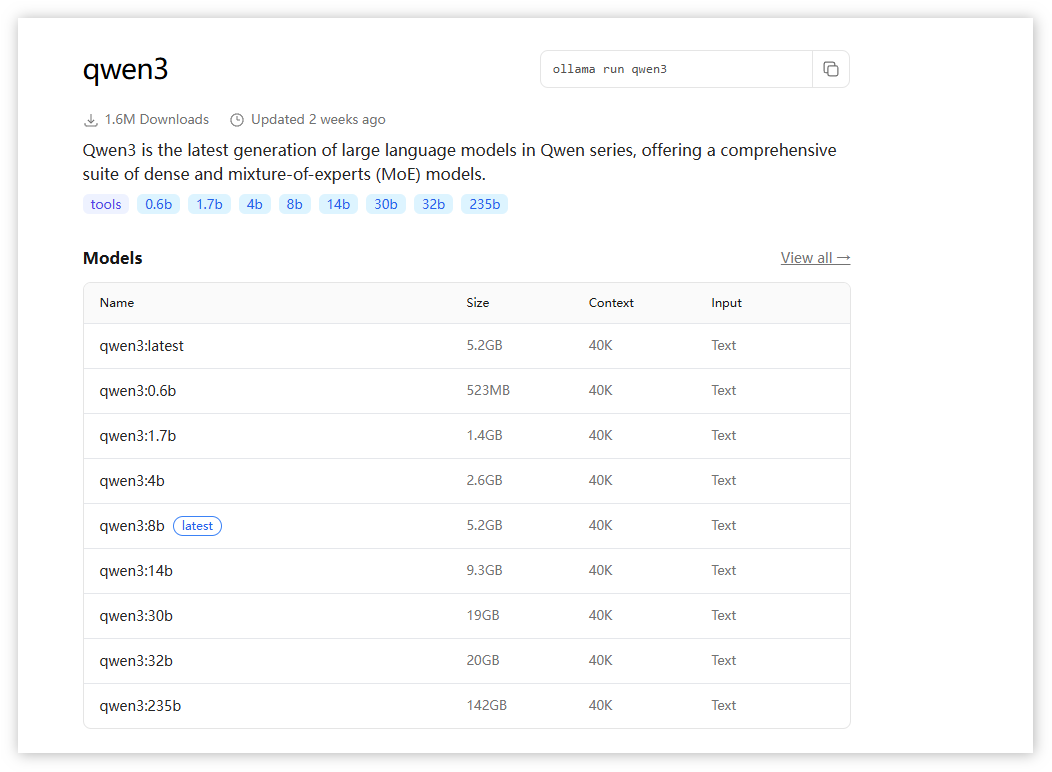 Ollama部署使用模型1：qwen3（支持思考、非思考模式_自由切换）_ollama qwen3 关闭思考-CSDN博客