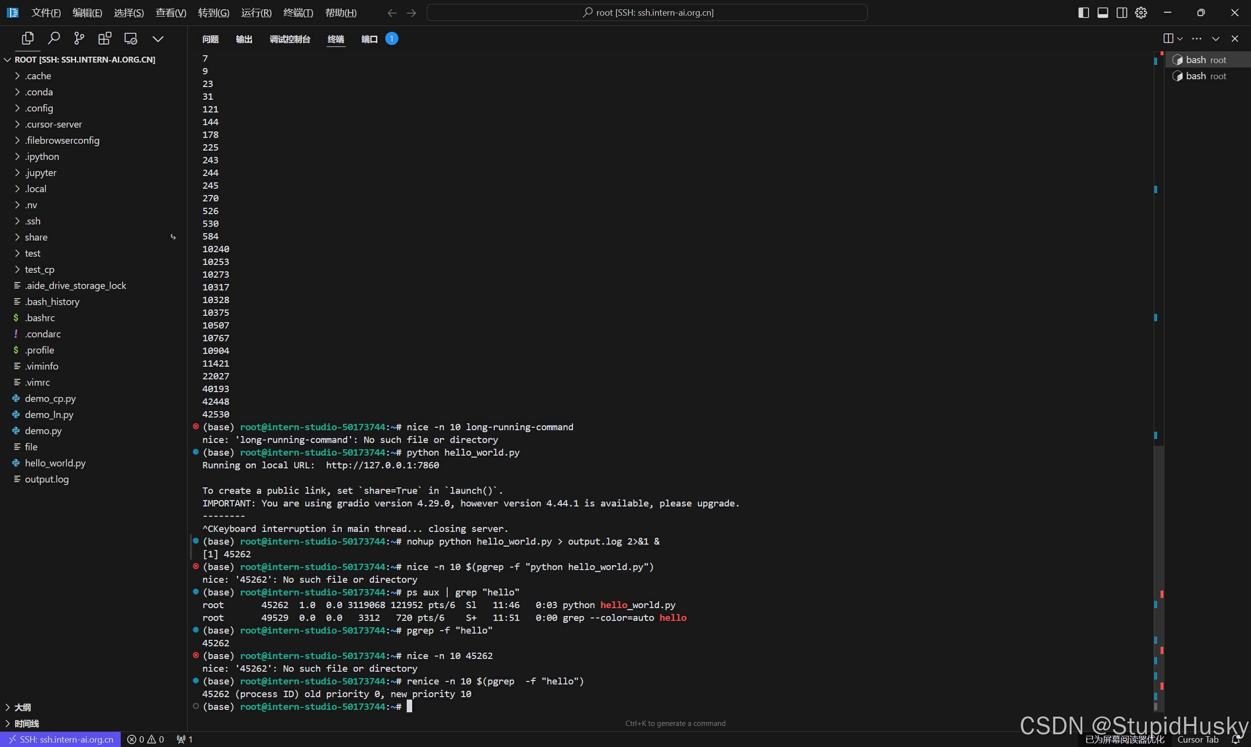 书生大模型实战营第4期 L0G1000-Linux基础知识 闯关作业-CSDN博客