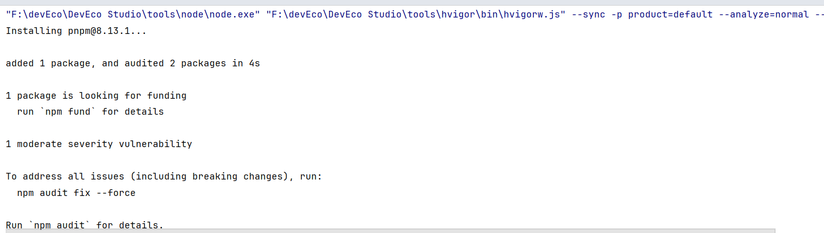 DevEco Project sync failed.Basic functionality(e.g. editing, debugging) will not work properly ...