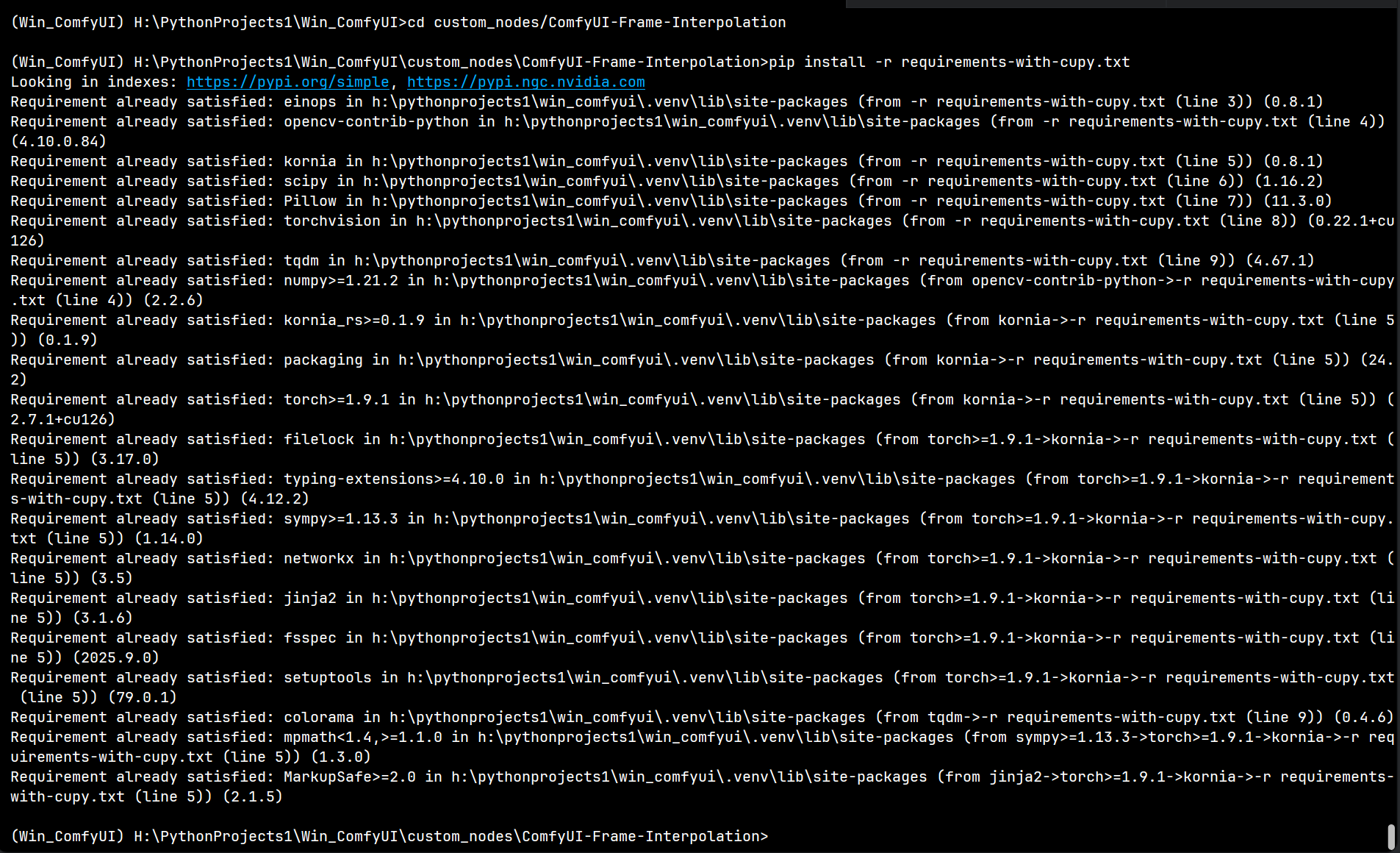 Windows 系统 ComfyUI 虚拟环境中安装 CuPy 的完整指南_安装cupy [pip install cupy]失败-CSDN博客