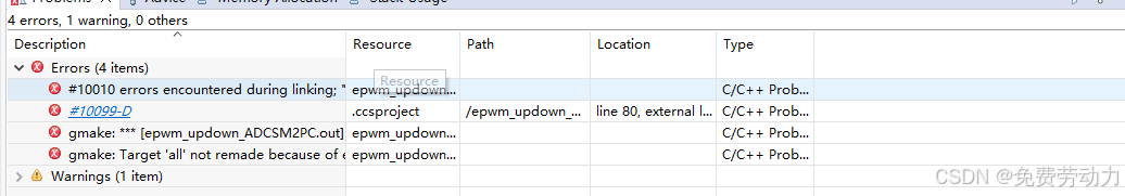 CCS报错：error #10010: errors encountered during linking；_#10010 errors encountered during linking ...
